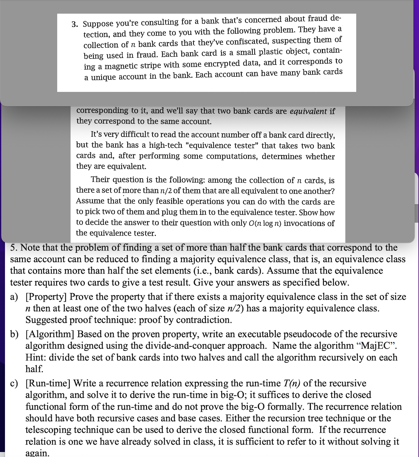 Solved Apologies for the odd formatting, Chegg does not seem | Chegg.com