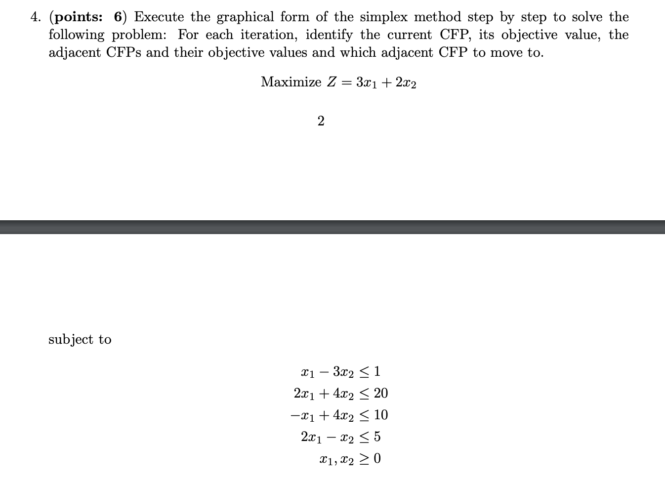 Solved 4. (points: 6) Execute the graphical form of the | Chegg.com