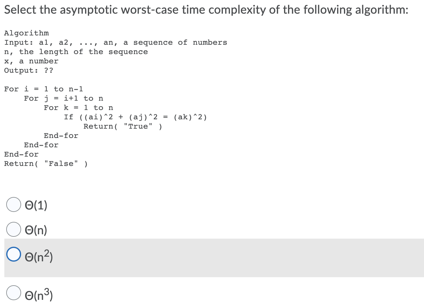 Solved Select The Function That Is O N Log N O 5n 17 Log