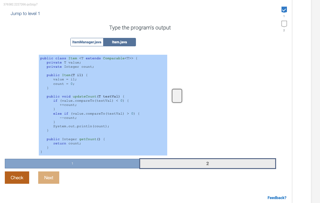 CHALLENGE ACTIVITY 11.3.1: Enter the output of class | Chegg.com