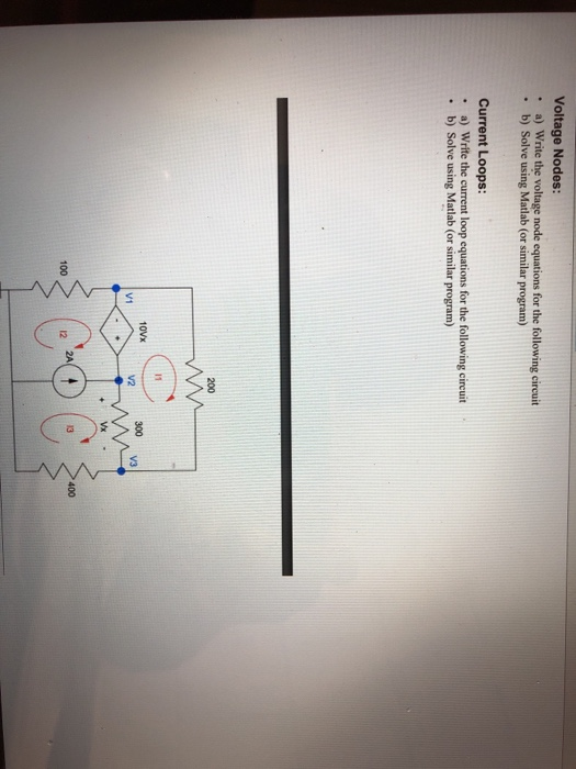 Solved Voltage Nodes: a) Write the voltage node equations | Chegg.com