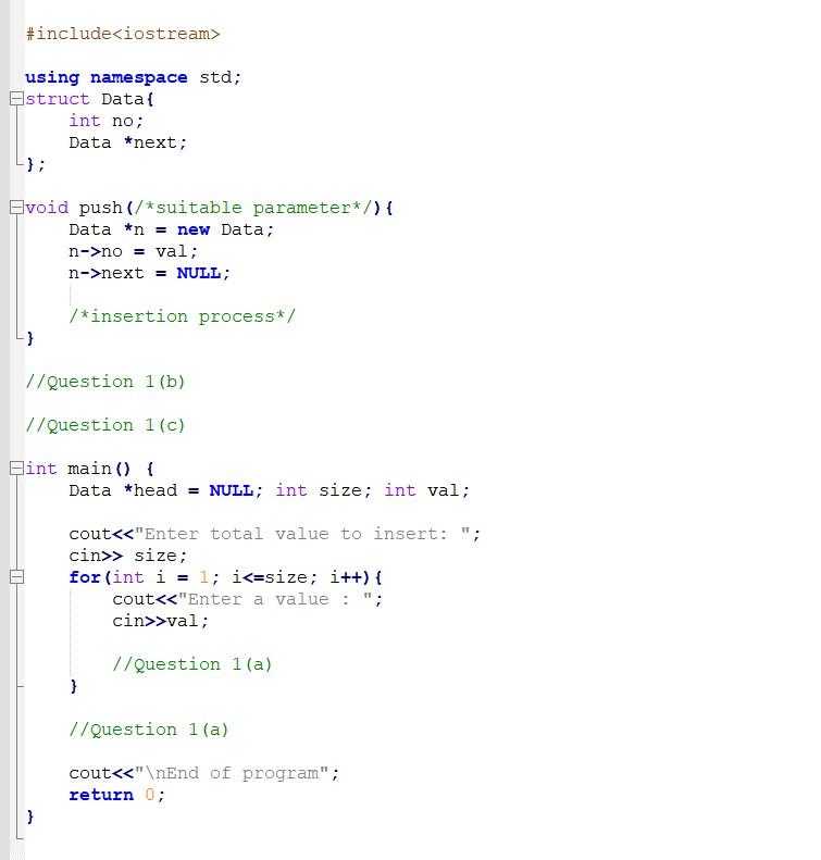Solved C++ Data Structures Referring to sample of program | Chegg.com