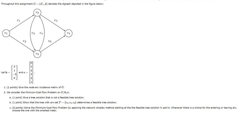 Solved Throughout this assignment G=(N,A) denotes the | Chegg.com