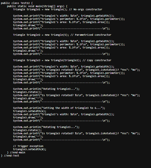 Solved Rules: • You are asked to implement Triangle.java as | Chegg.com