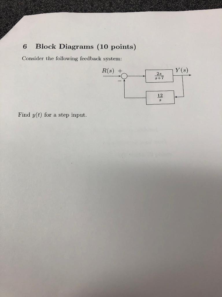 Solved 6 Block Diagrams (10 points) Consider the following | Chegg.com