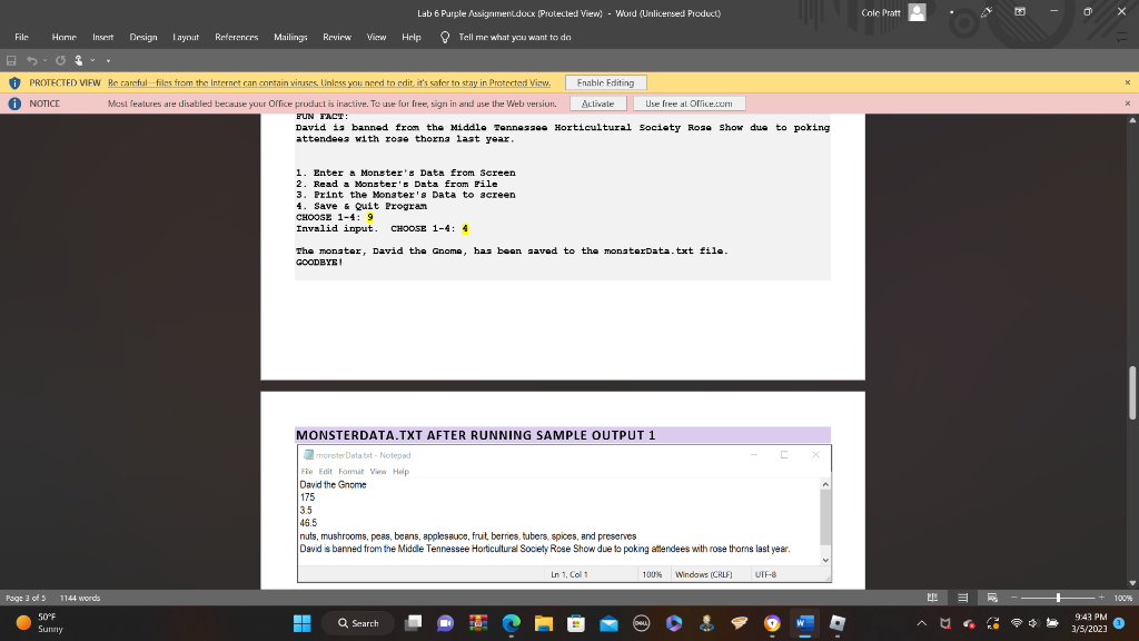 Solved - In your CSC1300LAB folder, create a | Chegg.com