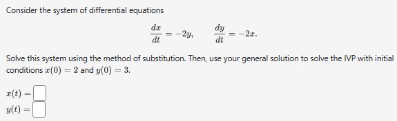 Solved Consider the system of differential | Chegg.com