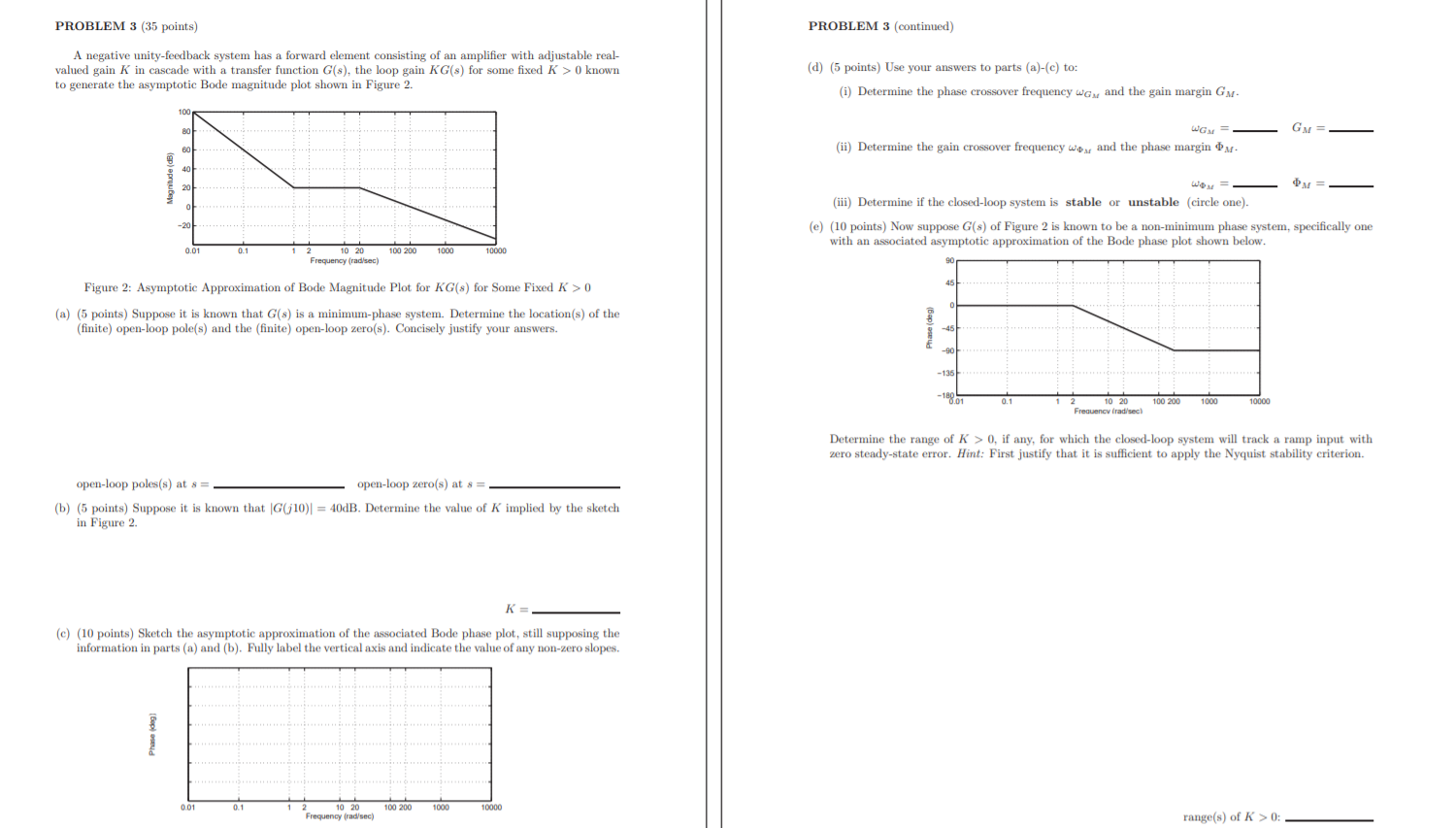 Solved PROBLEM 3 (35 points) PROBLEM 3 (continued) A | Chegg.com