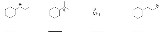 Solved Rank the following carbocations in order of | Chegg.com