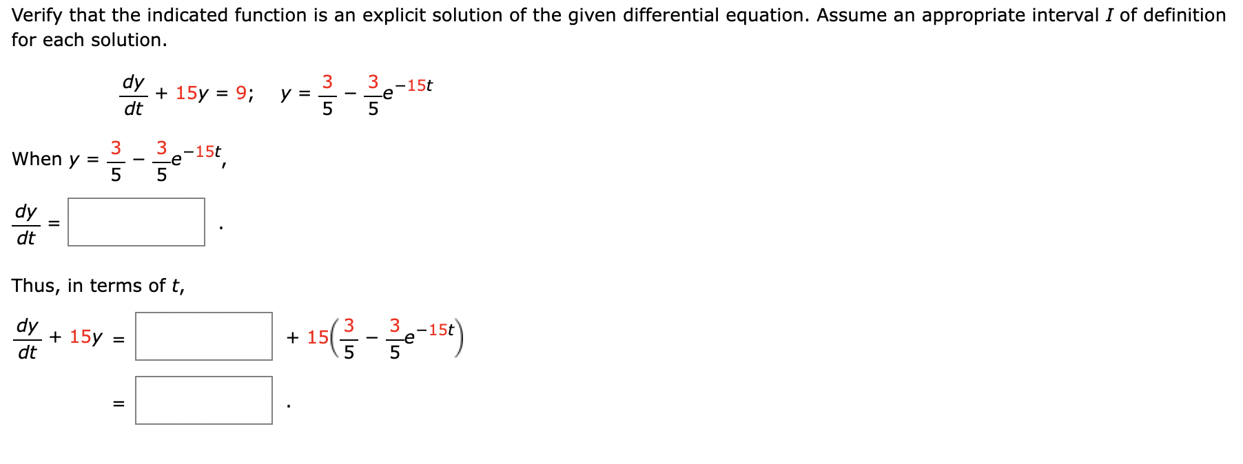 Solved Verify that the indicated function is an explicit | Chegg.com