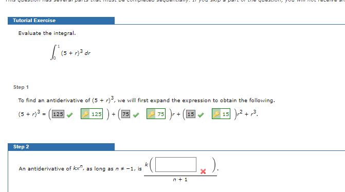 Solved Evaluate the integral. ∫01(5+r)3dr Step 1 To find an | Chegg.com