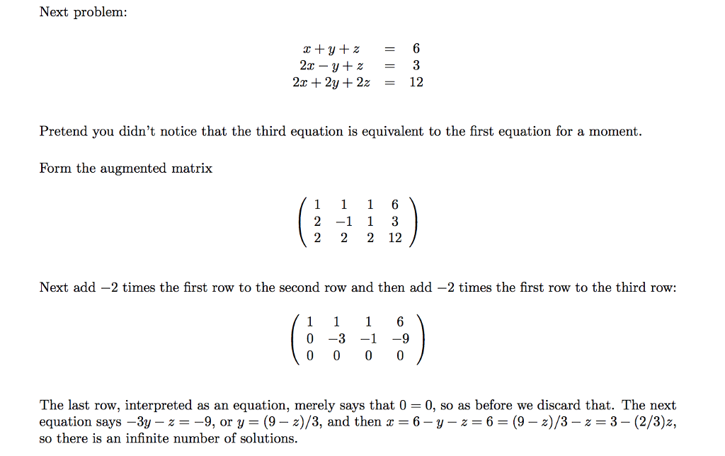 Solved Linear Algebra Solve for x, y, and z. Please | Chegg.com