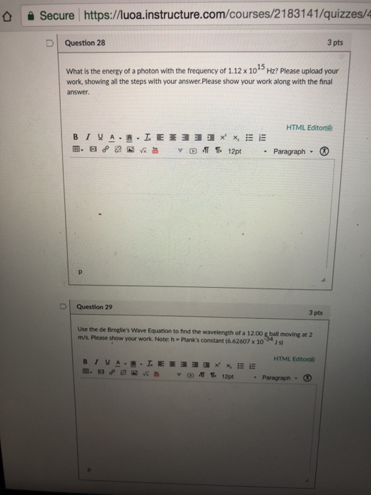 Solved DQuestion 1 3 pts Use the de Broglie's Wave Equation | Chegg.com Solved DQuestion 1 3 pts Use the de Broglie's Wave Equation | Chegg.com