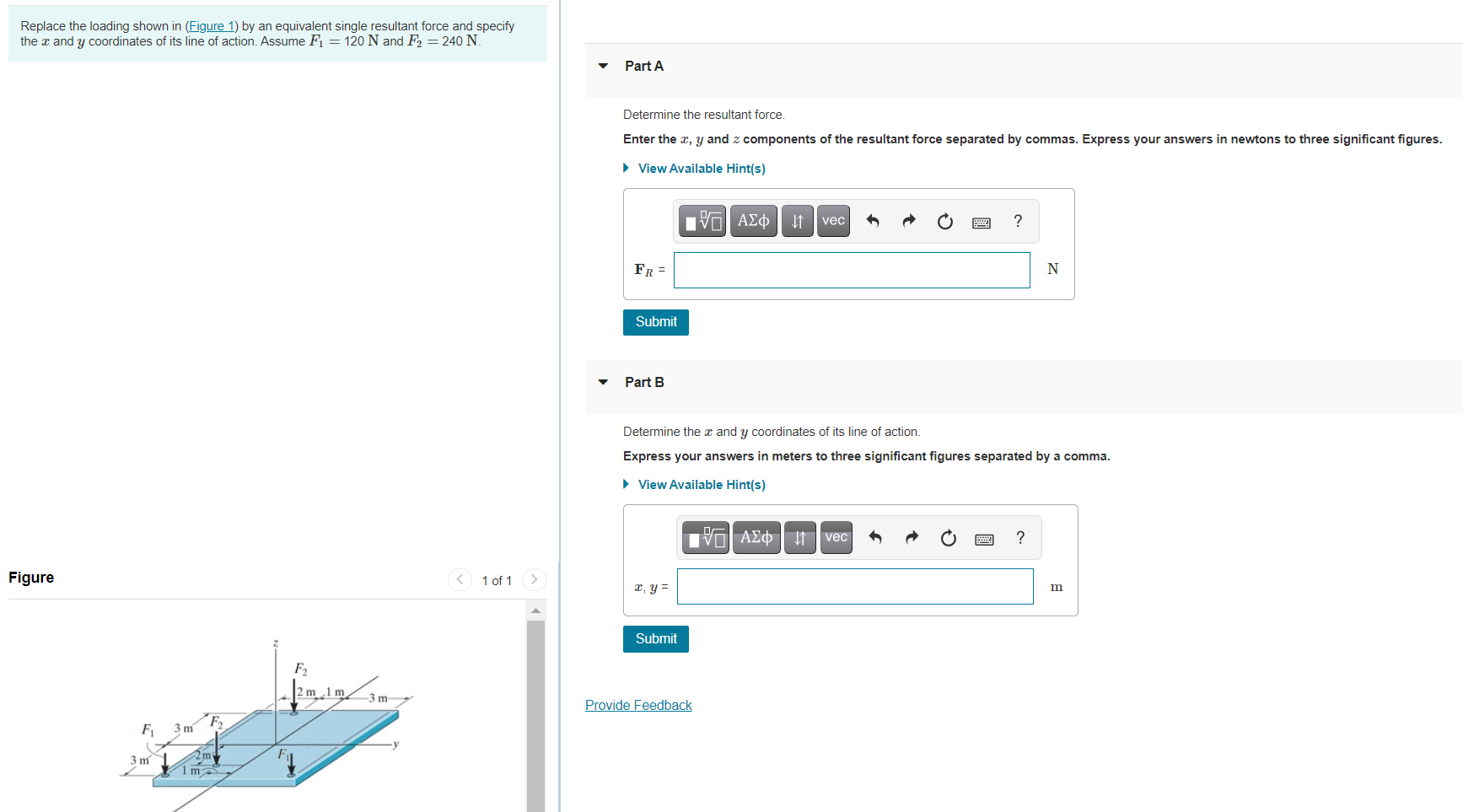 Solved Replace the loading shown in (Figure 1) by an | Chegg.com