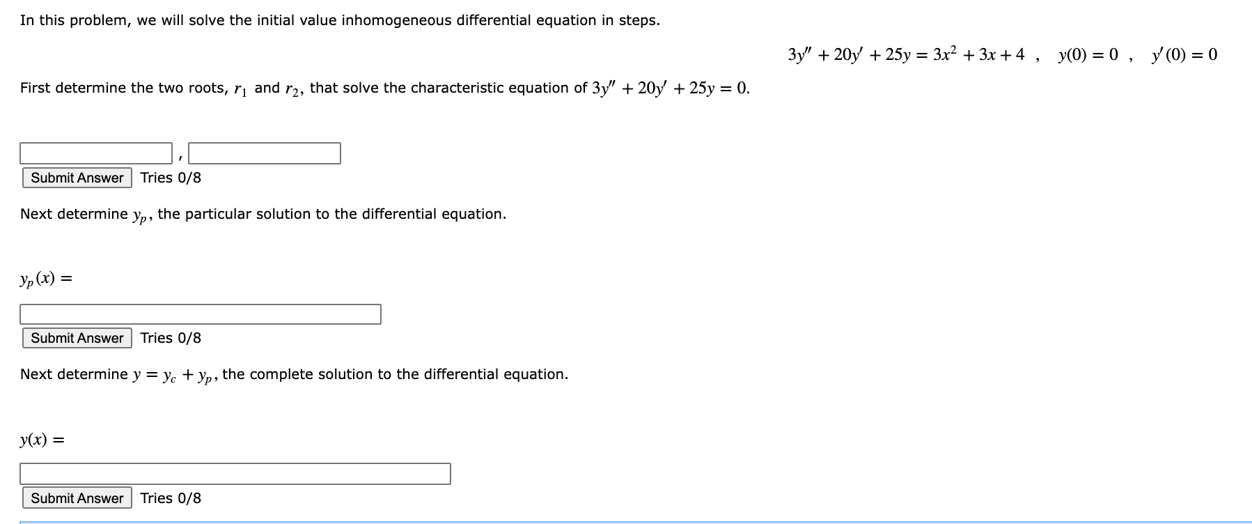Solved In this problem, we will solve the initial value | Chegg.com