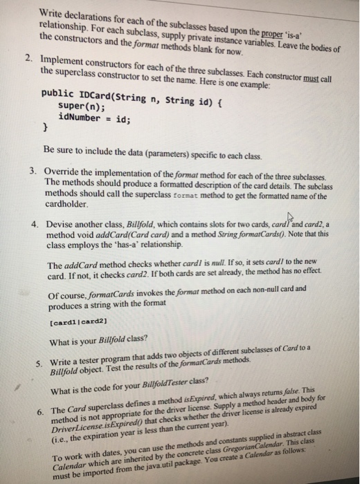 Solved Lab 3 - Inheritance We generally recognize | Chegg.com