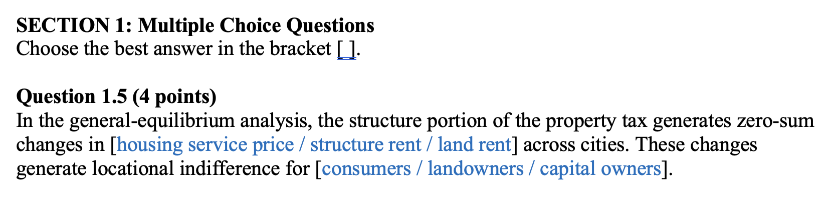 Solved SECTION 1: Multiple Choice Questions Choose the best | Chegg.com