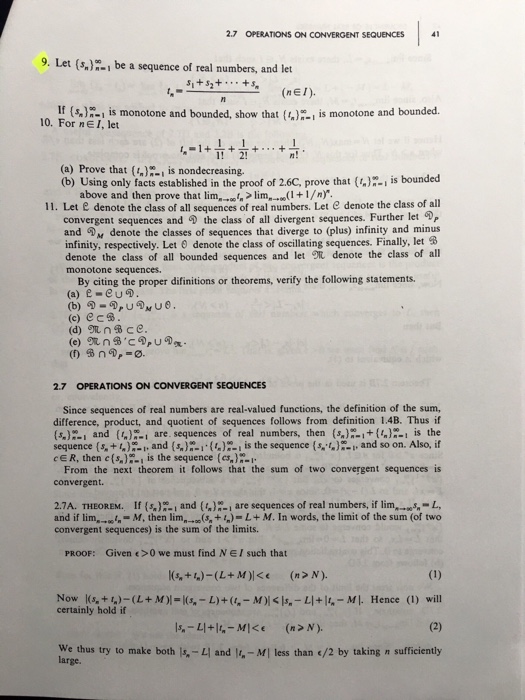 Solved 32 SEQUENCES OF REAL NUMBERS eve or 8n1/2 e (n> N). | Chegg.com