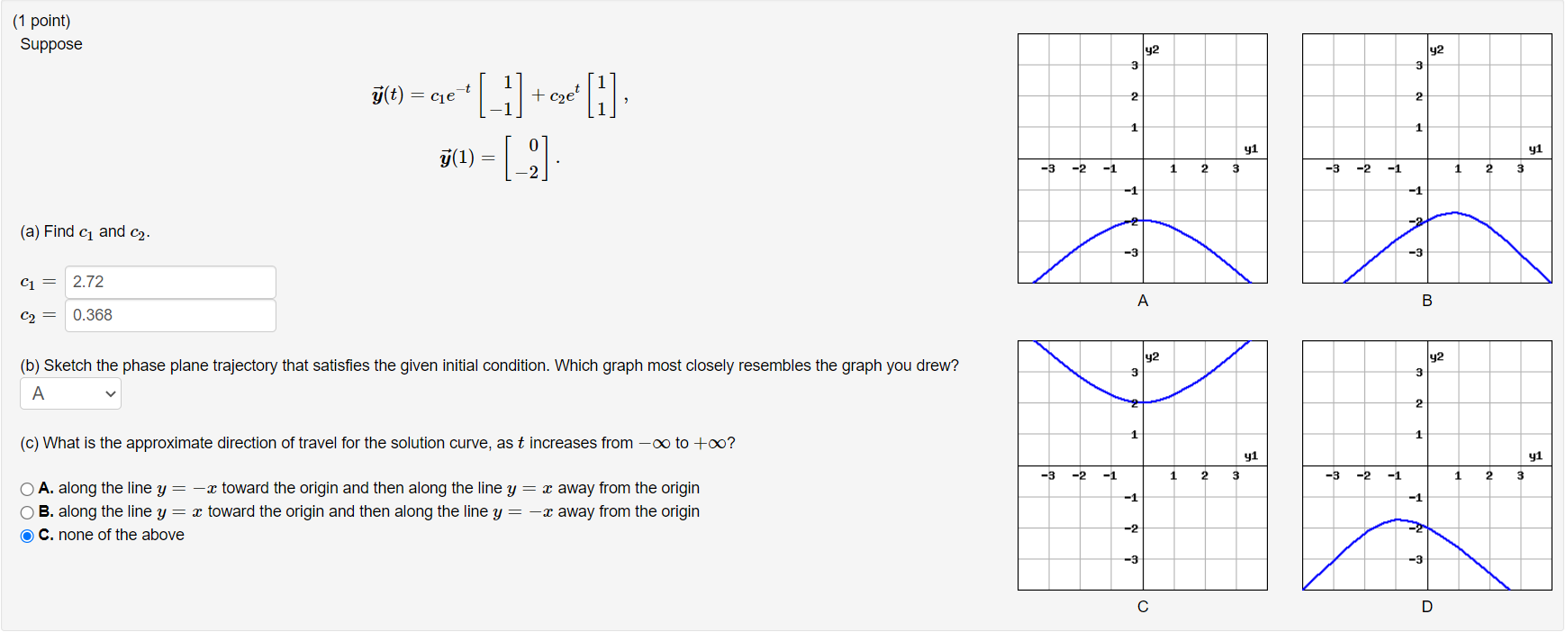 Solved (1 point) Suppose | Chegg.com