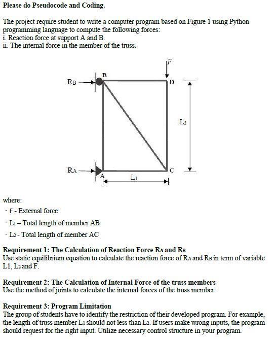Solved Please do Pseudocode and Coding. The project require | Chegg.com