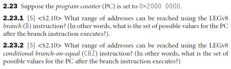 2.23 Suppose the program counter (PC) is set to | Chegg.com