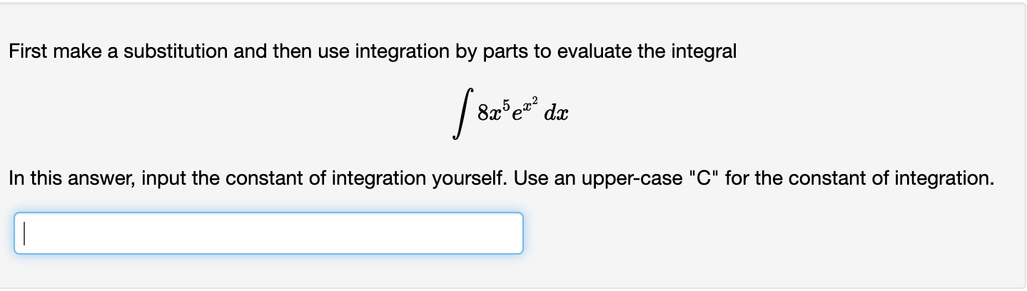 Solved First make a substitution and then use integration by | Chegg.com