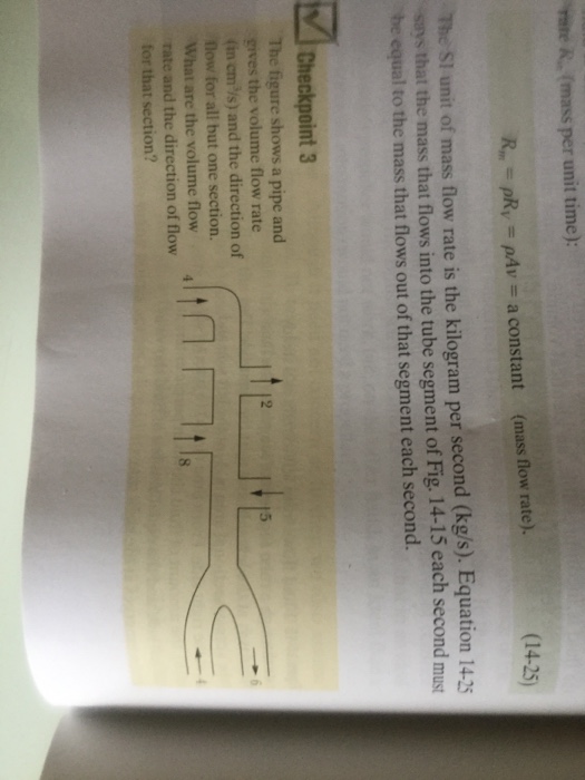 Solved e R..(mass per unit time): (mass flow rate). (14-25) | Chegg.com