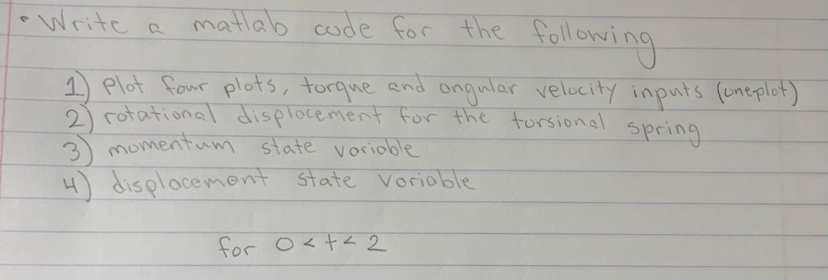 Solved Write a a matlab code for the following 1) Plot four | Chegg.com