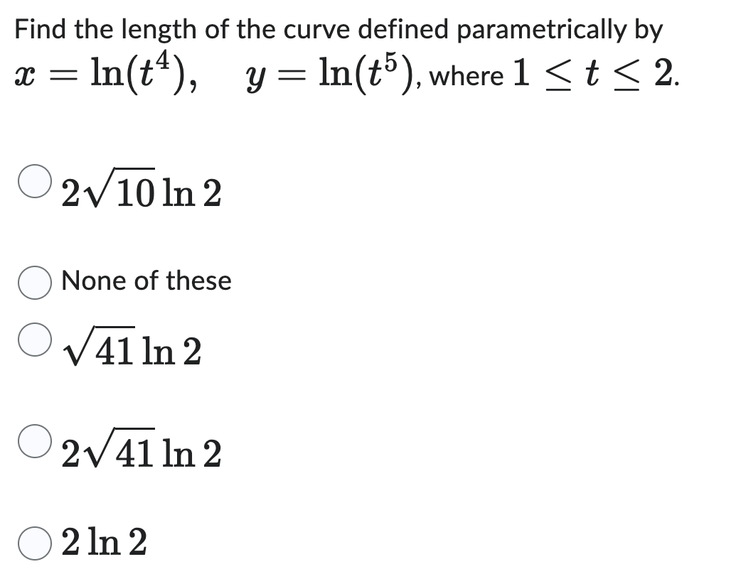 Solved Find The Length Of The Curve Defined 