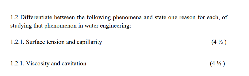 Solved 1.2 Differentiate between the following phenomena and | Chegg.com