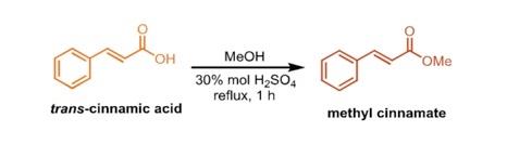 Solved Experiment: The synthesis of methyl cinnamate via | Chegg.com