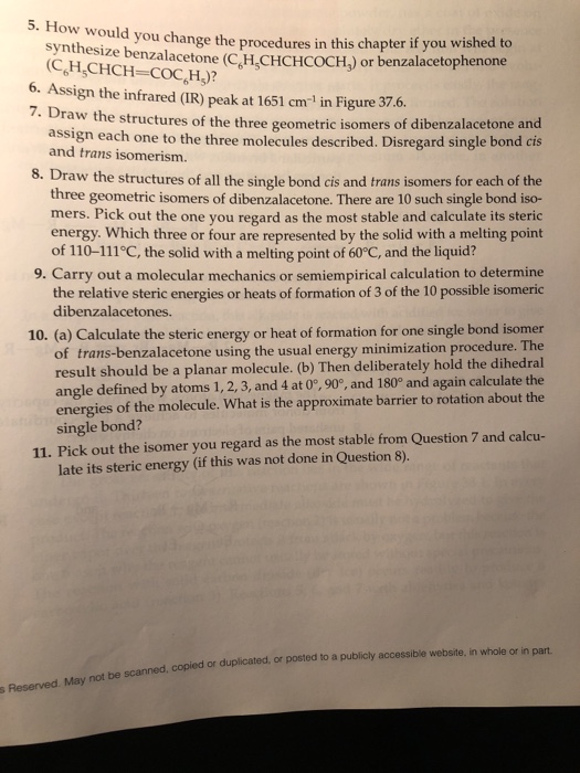 5. How would yo u change the procedures in this | Chegg.com