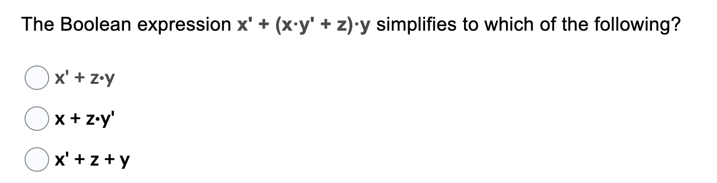 Solved Pick the Boolean expression that is represented by | Chegg.com