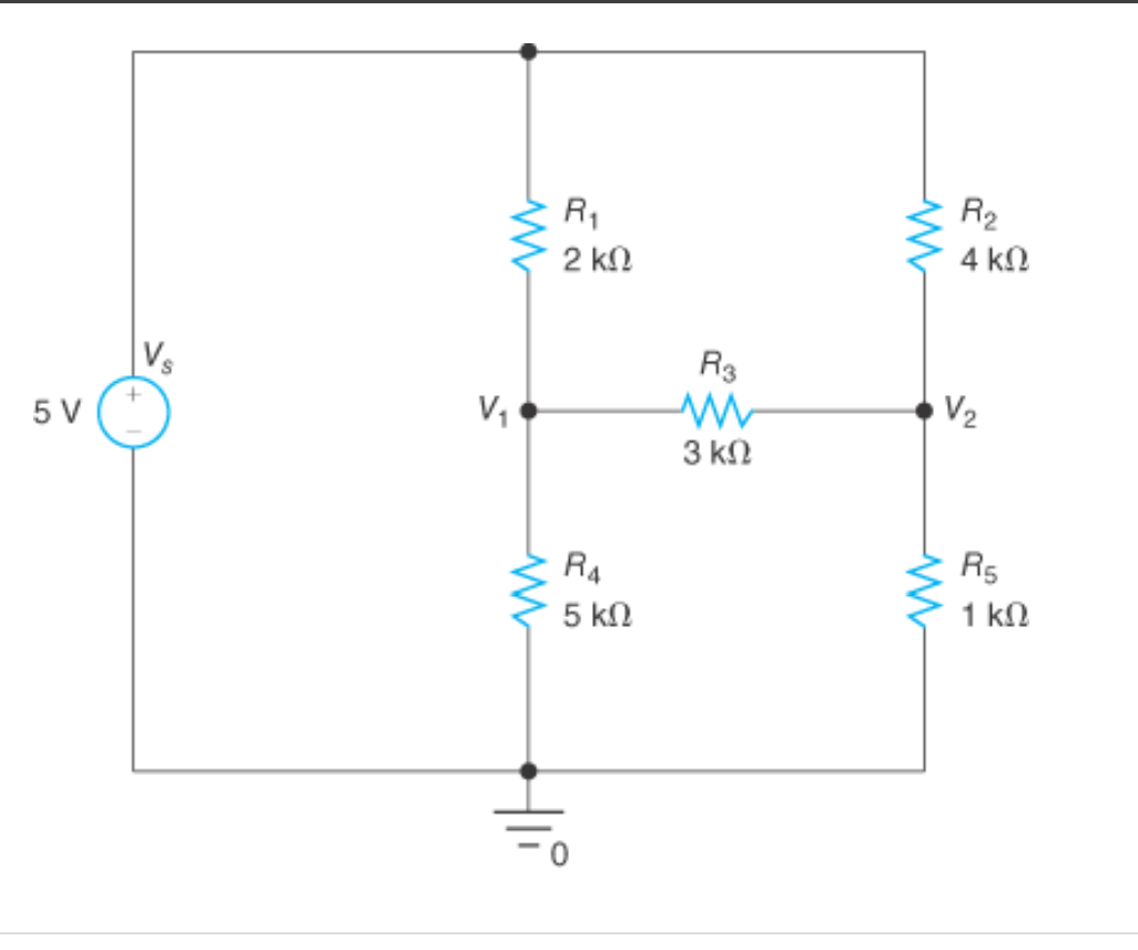 Solved Find The Node Voltages Using Kclnodal Analysis 