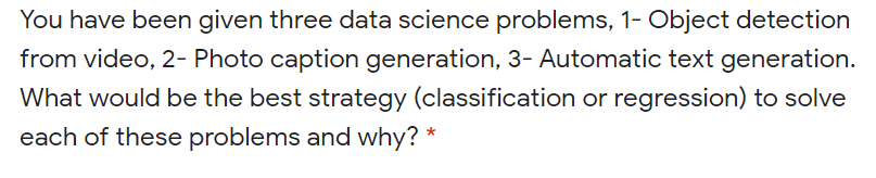 Solved You have been given three data science problems, 1- | Chegg.com