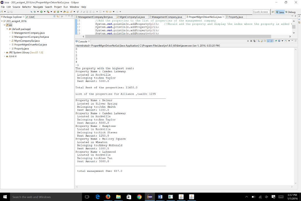 Solved A property management company manages personal rental | Chegg.com