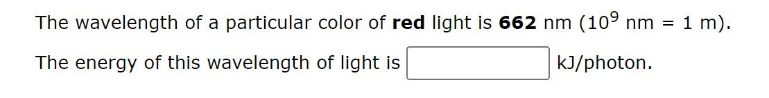 Solved The wavelength of a particular color of red light is | Chegg.com