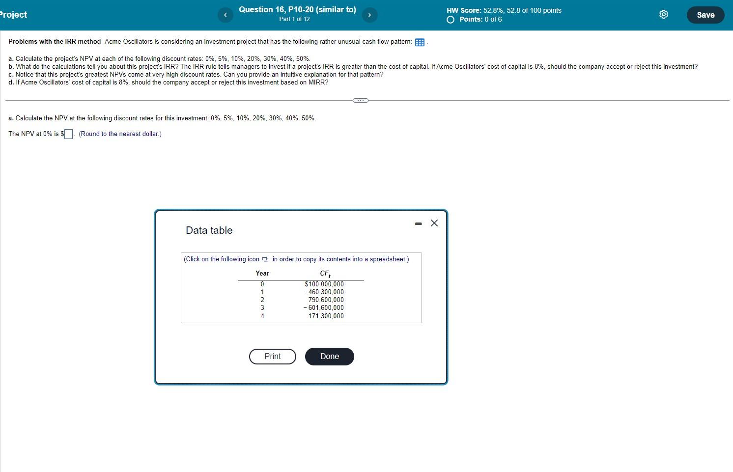 Solved Problems with the IRR method Acme Oscillators is | Chegg.com