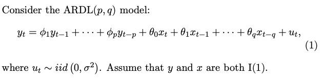 Consider the ARDL(p,q) model: | Chegg.com