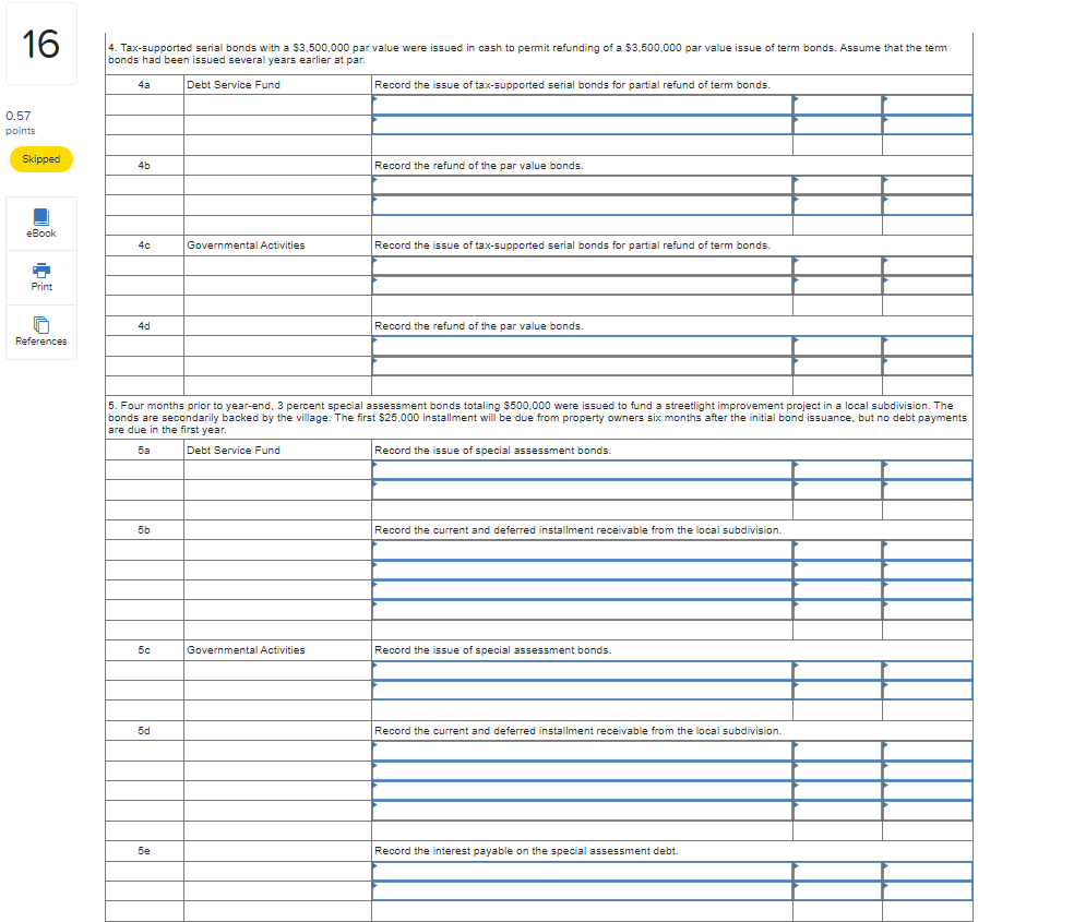 Solved 16 Exercise 6-19 (Static) Long-term Liability | Chegg.com
