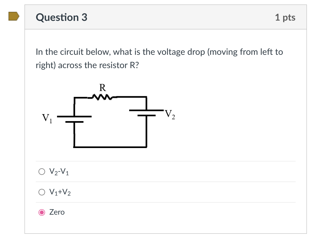 Solved In the circuit below, what is the voltage drop | Chegg.com