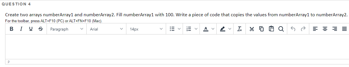 Solved Question 4 Create Two Arrays Numberarray1 And