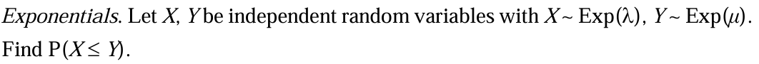 Solved Exponentials. Let x,Y be ﻿independent random | Chegg.com