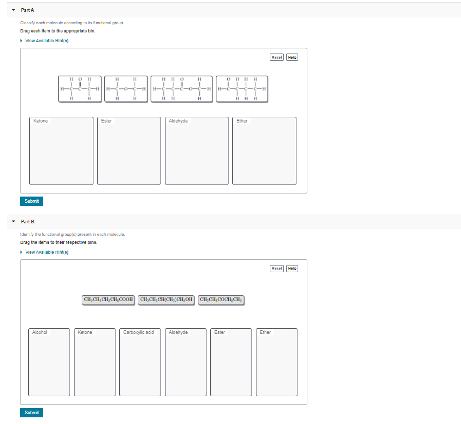 Solved Part A Classify each molecule according to its | Chegg.com