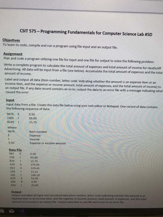 Solved Csit 575 Programming Fundamentals For Computer