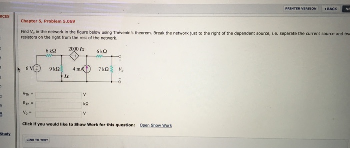 Solved PRINTER VERSION BACK RCES Chapter 5, Problem 5.069 | Chegg.com
