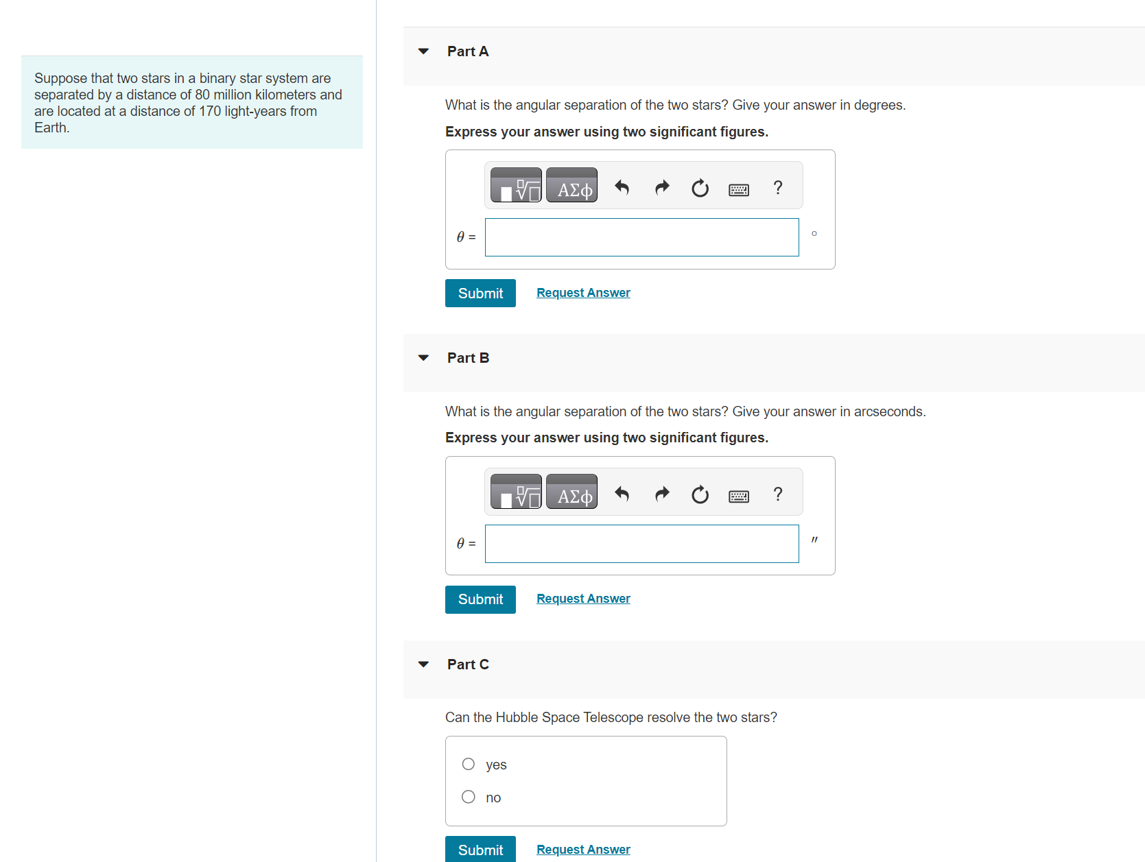 Solved Suppose that two stars in a binary star system are | Chegg.com