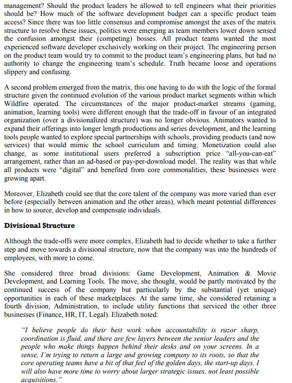 Solved Assignment:Organizational design can be complex, | Chegg.com