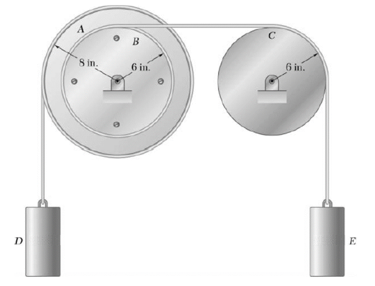 Solved Disks A and B are bolted together, and cylinders D | Chegg.com