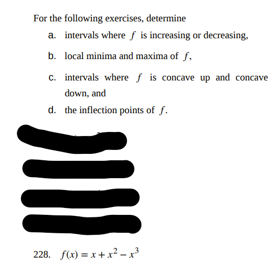 Solved For the following exercises, determine a. intervals | Chegg.com